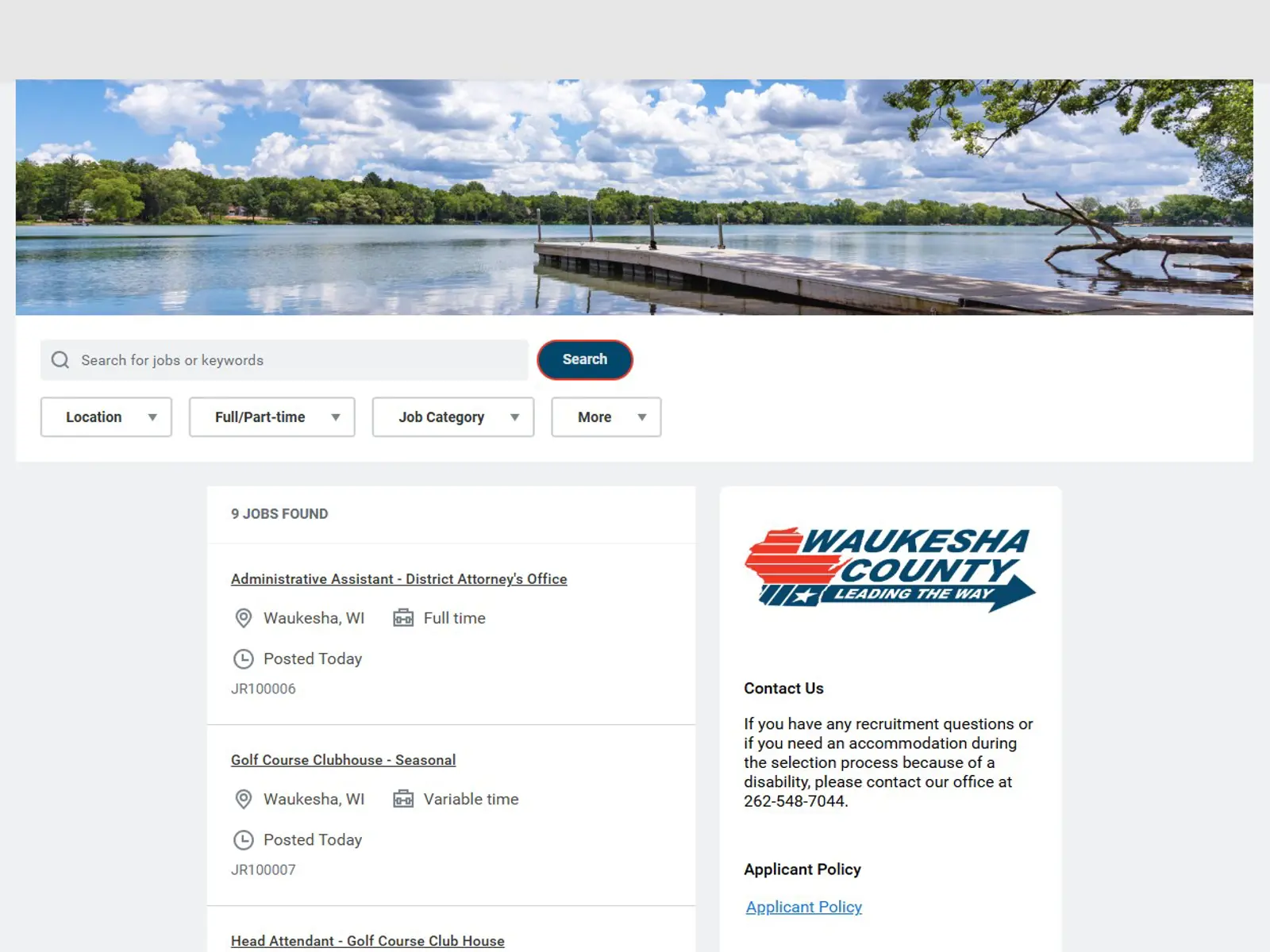 County Career Site | Waukesha County